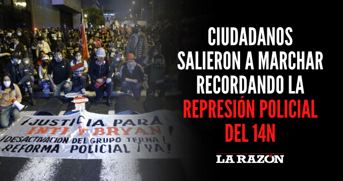 Ciudadanos salieron a marchar recordando la represión policial del 14N