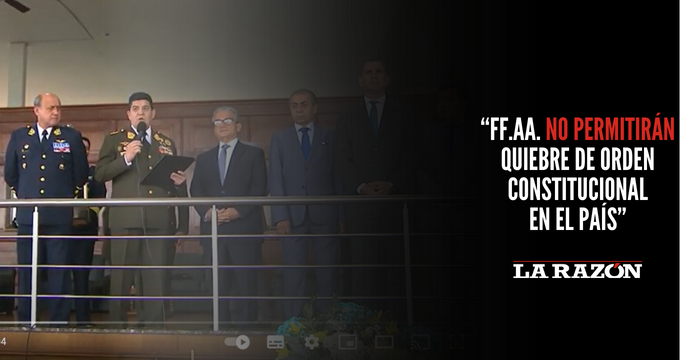 “FF.AA. no permitirán quiebre de orden constitucional en el país” - La ...