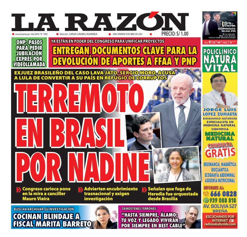 Portada Diario La Razón (21/03/2025) - La Razón