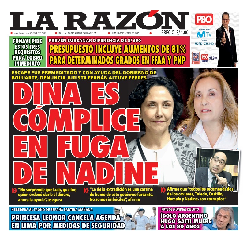 Portada Diario La Razón (21/03/2025) - La Razón
