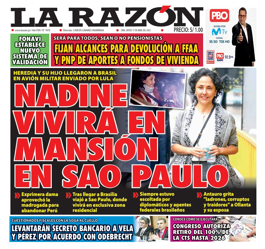 Portada Diario La Razón (21/03/2025) - La Razón