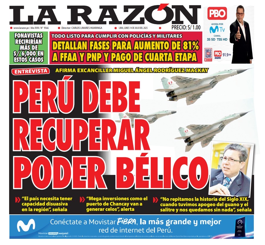 Portada Diario La Razón (17/06/2025) - La Razón