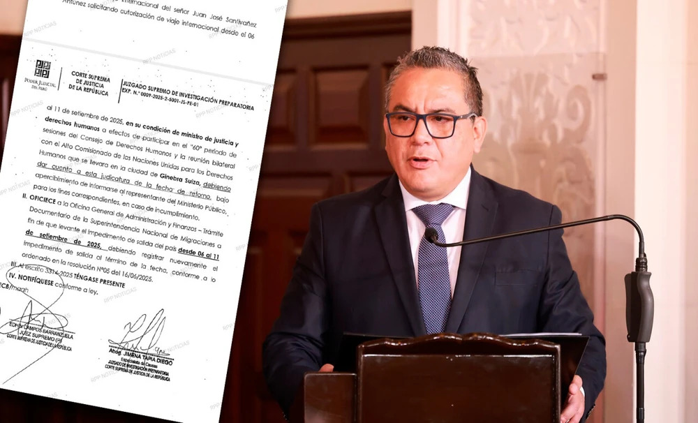 PJ autorizó a Santiváñez salir del país para el Consejo de Derechos ...